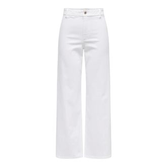 Jacqueline de Yong Jacqueline de Yong, Femme, Pantalons, Blanc, Taille: 40 FR Iris Stretch High Waist Wide Pant