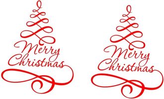 Cabilock 2st Frohe Weihnachten Wanddekoration Frohe Weihnachten Wandtattoo Weihnachtsbaum-fensteraufkleber Frohe Weihnachten Wandaufkleber Entfernbare Weihnach