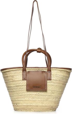 Jacquemus Femme, Sacs, Brun, Taille: ONE Size Sac &agrave; main en feuilles de palmier