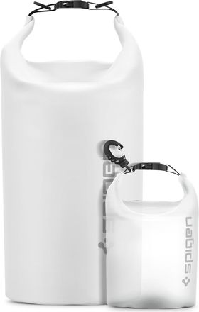 Spigen Dry Bag Set [Aqua Shield] [20L+2L] wasserdichte Tasche Set wasserfeste Tasche & Rucksack f&uuml;r Strand, Schwimmen, Camping, Kajak, Boot - Snow White