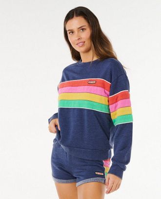 Rip Curl Rundhalspullover Rip Curl Surf Revival Relaxed Crew Fleece