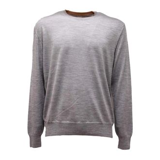 Eleventy Maglia Woll- und Seidenstrick - - Knitwear - Herren - Grau - XL