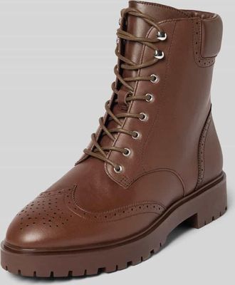 Lauren Ralph Lauren Schnürboots aus Leder mit Ziernähten Modell ALYSN