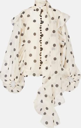 Zimmermann Schluppenbluse Crush aus Leinen und Seide