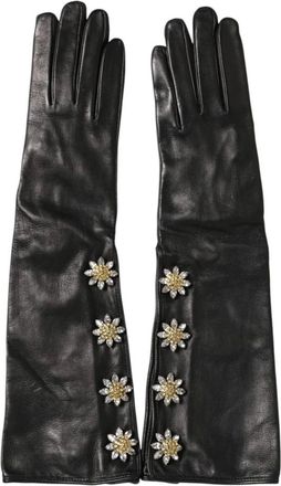 Dolce & Gabbana unisex, Accessoires, Noir, Taille: ONE Size Long Gloves