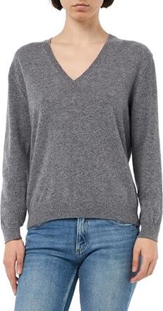 Benetton Maillot col V M/L 1002d4488 Sweater, Gris, Large Femme