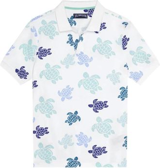 Vilebrequin Homme, Tops, Blanc, Taille: 3XL Ronde des Tortues Polo