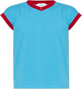 Versace Homme, Tops, Bleu, Taille: M T-shirt sans manches