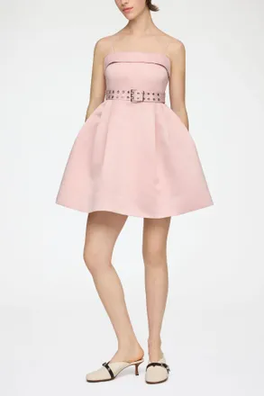 Ganni Kleid aus Satin in Rosa - Gr&ouml;&szlig;e 36 Potpourri