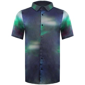 Ted Baker Evesho Marineblau bedrucktes Herrenhemd