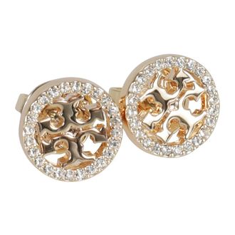 Tory Burch Femme, Accessoires, Jaune, Taille: ONE Size Boucles doreilles Miller Pave Stud