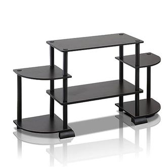 Furinno Meuble TV sans Outils, Bois, Expresso et Noir, Taille Unique, Espresso et Black, One Size
