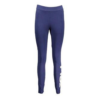 Fila Leggings en Coton Bleu avec Logo Imprim&eacute; - Femme - Pantalons - Bleu - Taille: 36 FR