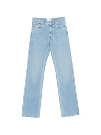 Coperni Womens Jeans Straight-Leg Light Blue Cotton