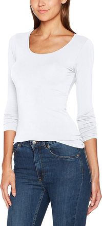 Only Damen Onllive Love New LS O-Neck TOP NOOS Langarmshirt, per Pack Wei&szlig; (White White), 42 (Herstellergr&ouml;&szlig;e: XL)