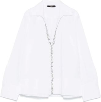 Seventy blouse &agrave; ornements en cristaux - Blanc