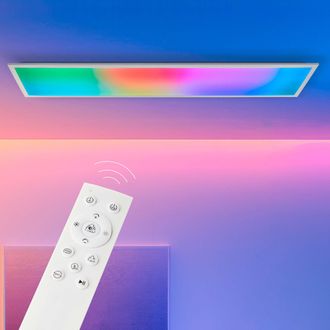 Lightbox Basic LED Aufbaupaneel | 120 x 30 cm | dimmbar per Fernbedienung | Wand- & Deckenpanel mit digitales LED Frontlight-IC RGB & CCT (3000-6500 K) | 3700 