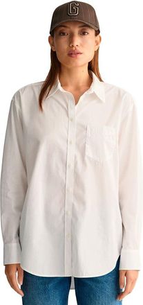 GANT Damen Rel Poplin Shirt Klassisches Hemd, Weiß, 38 EU