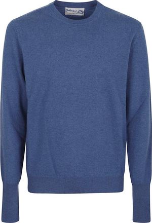 Ballantyne Homme, Pulls, Bleu, Taille: 2XL Pull en Cachemire Col Rond Bleu