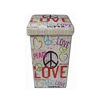 Biscottini International Sitzsack für Kinder und Erwachsene, 33 x 60 x 33 cm, wiederverschließbare Aufbewahrungsboxen mit Deckel | Sitzsack quadratisch mit Dekor