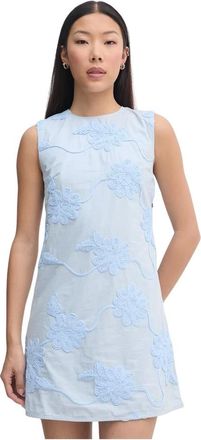 Rotate Rotate Birger Christensen - Robe courte &agrave; appliqu&eacute;s floraux - Femme - Robes - Bleu - Taille: 40 FR