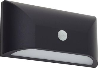 Lindby LED Wandleuchte au&szlig;en Siana mit Bewegungsmelder (Modern) in Schwarz (1 flammig,) - Wandlampe f&uuml;r Au&szlig;enwand/Hauswand Haus Terrasse und Balkon