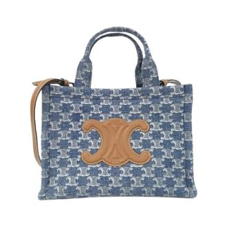 Celine Pre-owned Petit Cabas Thais Sac Cabas en Denim - Femme - Pre-owned - Bleu - Taille: ONE Size