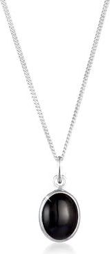 Elli Collier Femme Elégant avec un Pendentif en Onyx en Argent Sterling 925