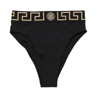 Versace High Waist Bikini Greek Key Band - - Swimwear - Damen - Schwarzk - S