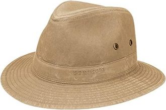 Stetson Chapeau Organic Cotton Traveller Homme - en Tissu de Soleil avec Doublure Printemps-ete Ete - XL (60-61 cm) Beige
