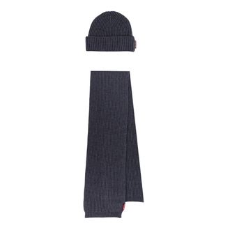 Dsquared2 Graues Wollschal und M&uuml;tzen Set - Warm und Stilvoll bleiben - - Accessories - Herren - Grau - ONE SIZE