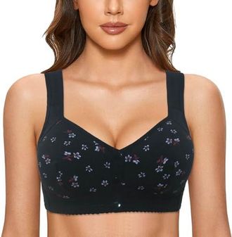 Generic Fitness pour femme, sans traces, soul&egrave;ve la poitrine, sous-v&ecirc;tements fronc&eacute;s, doux, doux pour la peau, boucle ouverte &agrave; lavant, 4 pi&egrave;ces, i, E