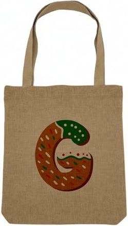 Fabulous Sac Shopping Tote Bag Aspect Lin - G Gael Gabrielle Lettre Gouter Pr&eacute;nom Noel Enfant - Sac de Courses Toile Epaisse 360g Beige Naturel Cabas Port&eacute; Epa