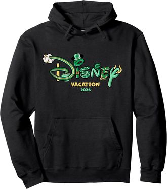 Disney St. Patricks Day Vacation 2026 Matching Trip Logo Pullover Hoodie