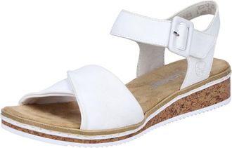 Rieker Sandale Sandalette Damen V3691 80 Kunststoff (Synthetik) in wei&szlig;