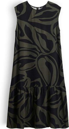 OPUS Midikleid Wicyla lush Das Volantdetail bringt Bewegung in die Silhouette