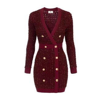 Elisabetta Franchi Femme, Robes, Rouge, Taille: 42 FR Elisabetta Franchi Robes