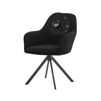 Generic Jacquard Samt Stuhlbezug Dehnbarer Esszimmerstuhl & B&uuml;rostuhl &Uuml;berzug, Elastische Velours-Gebogene R&uuml;cken Schutz F&uuml;r Schminktisch,Esszimmerstuhlbez&uuml;ge