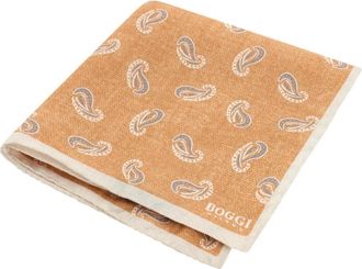 Boggi Milano Homme, Accessoires, Orange, Taille: ONE Size Pochette de Costume en Soie &agrave; Imprim&eacute; Paisley