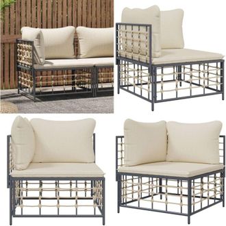 vidaXL Vidaxl - Canap&eacute; dangle de jardin avec coussin beige r&eacute;sine tress&eacute;e - Canap&eacute; Dangle - Mobilier De Jardin - Meubles De Jardin - Canap&eacute; Ext&eacute;rieur