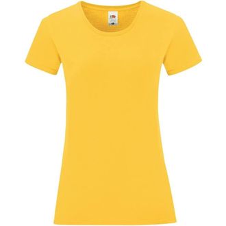 Fruit Of The Loom Iconic 195 Ringspun Premium T | T-Shirt Herren & Damen - 100% Baumwolle, 190-195 g/m&sup2;, hochwertig & weich, ideal f&uuml;r Druck & Alltag | Farbe: Sunflower