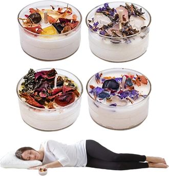 Generic Duftkerzen Set - Entspannende Duftkerzen, Entspannende Duftkerzen | Soja-Kerze f&uuml;r die K&ouml;rperpflege mit Sweet Water Dekorationen, LED-Flammenkerze, Ge