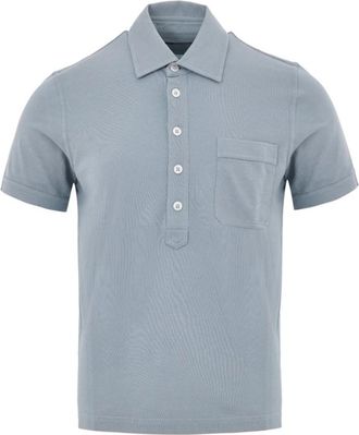Tom Ford Homme, Tops, Bleu, Taille: M Polo en coton piqu&eacute;