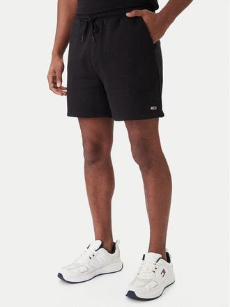 Tommy Jeans Sportshorts Flag Beach DM0DM21931 Schwarz Regular Fit