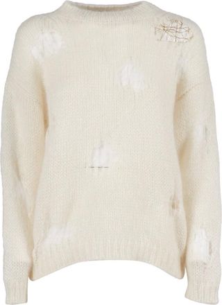 Fabiana Filippi Femme, Pulls, Blanc, Taille: 38 FR Maglia Girocollo in Mohair