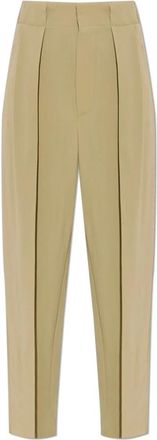 Victoria Beckham Femme, Pantalons, Vert, Taille: 34 FR Pantalon Large Pliss&eacute;