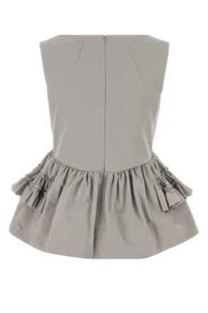 Dries Van Noten Womens Grey Cotton Casey Top Lightgrey T-Shirt Sweater