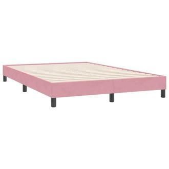 vidaXL Cadre de lit sans matelas rose 140x220 cm velours Vidaxl