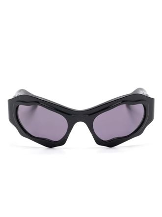 Kuboraum Sonnenbrille mit Oversized-Gestell - Schwarz