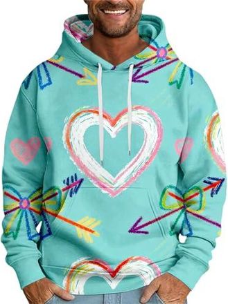 Generic Sweat à capuche à manches longues pour homme, imprimé graphique 3D, pull à capuche décontracté pour homme, Mr3, 3XL